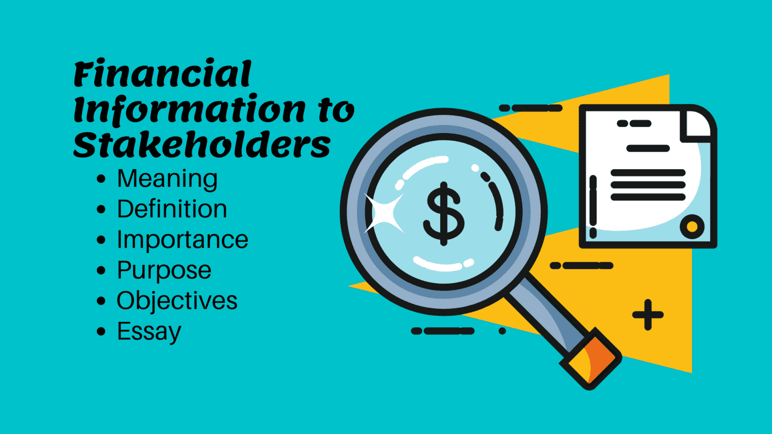 Importance & Objectives Of Financial Information - Ilearnlot